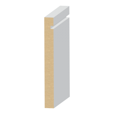 S4S Notched Modern MDF Baseboard 9/16 x 5-1/2" - MouldingBase