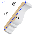 Cape Cod MDF Crown Moulding 3/4" x 6-7/16" - MouldingBase