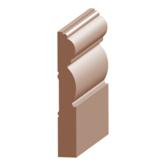 Oak Mission Baseboard 9/16 x 3-3/4" - MouldingBase